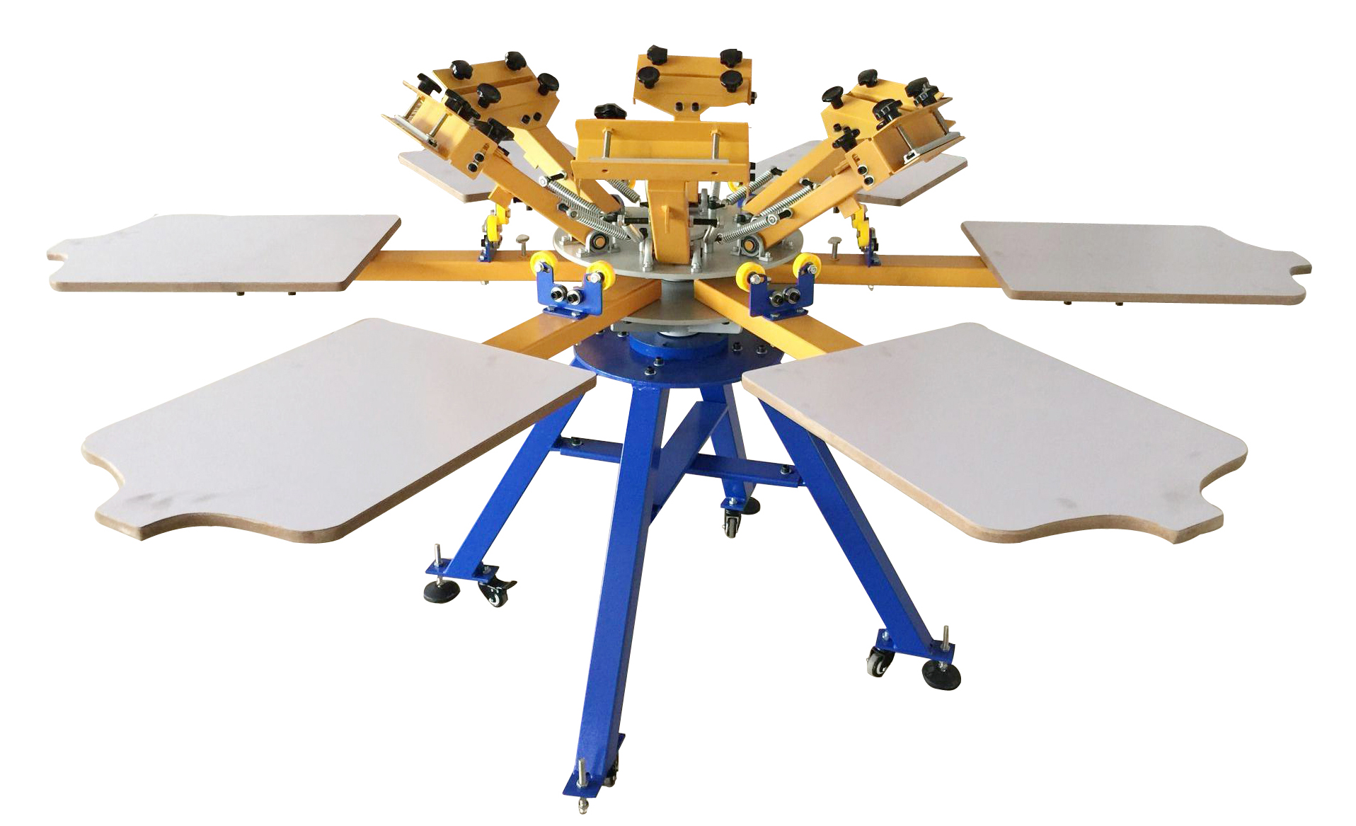 6 Color 6 Station Screen Printer Screen Printing Frame Screen